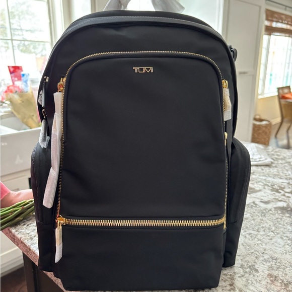 Tumi | Bags | Tumi Black Backpack Voyageur Celina Monogramable Slake ...